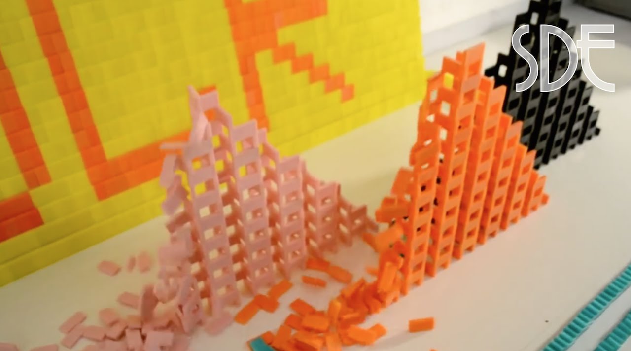 Some Domino Chain Reactions #1 - YouTube