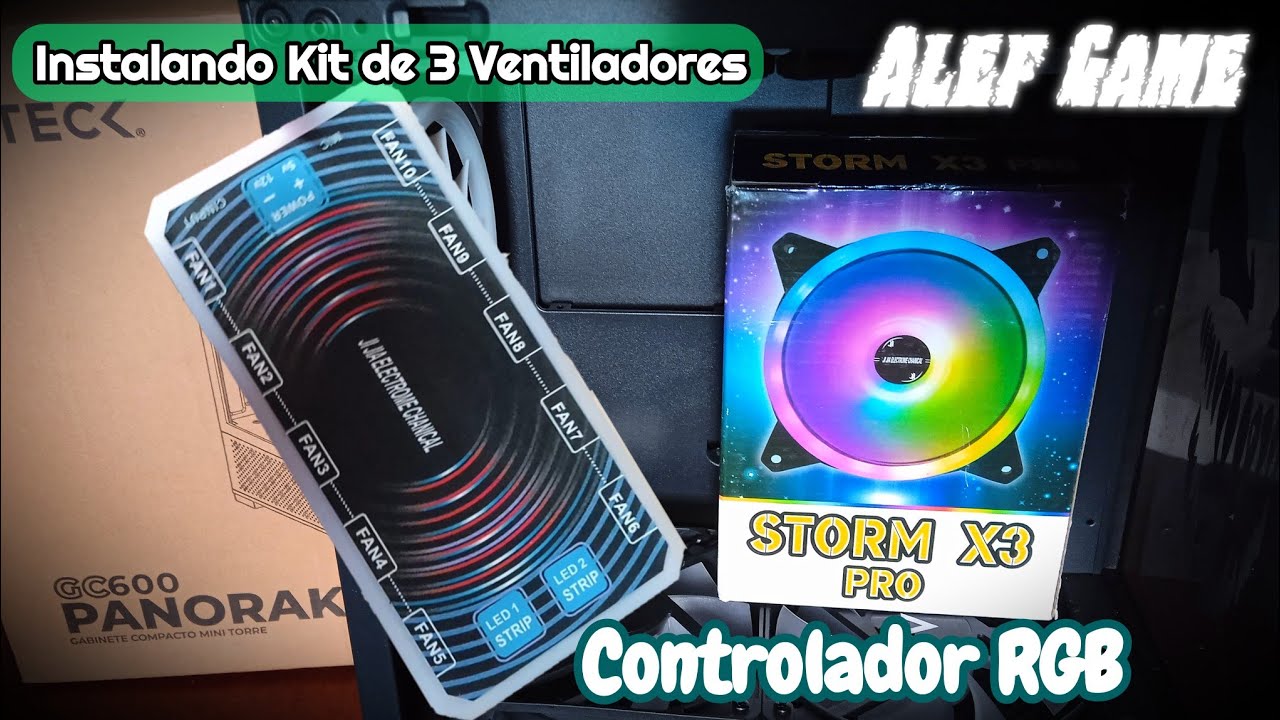 Kit de 3 ventiladores RGB con Controlador a Gabinete Acteck Panorak ...