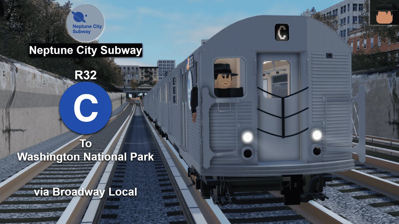 Neptune City Subway: R32 (C) Local Train Drive to Washington National ...