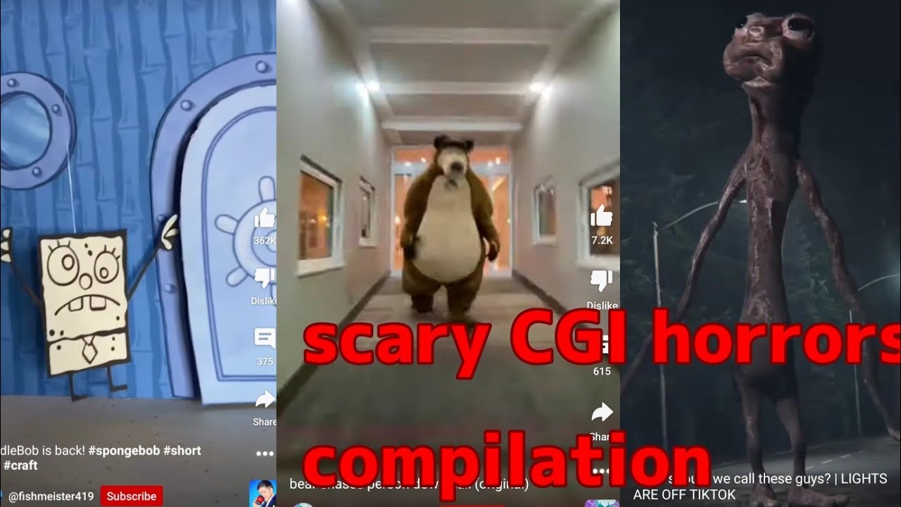 TikTok lights are off scary CGI horrors compilation - YouTube