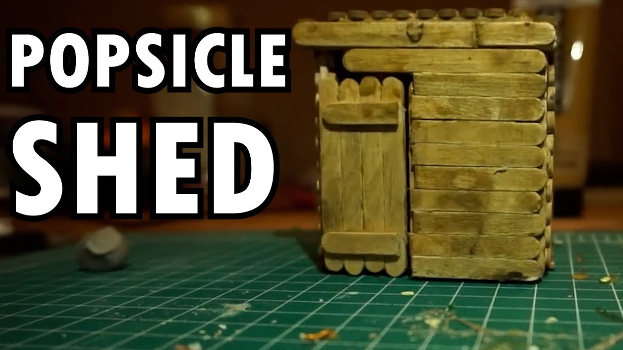 Tutorial: Building a Shed out of popsicle sticks - YouTube