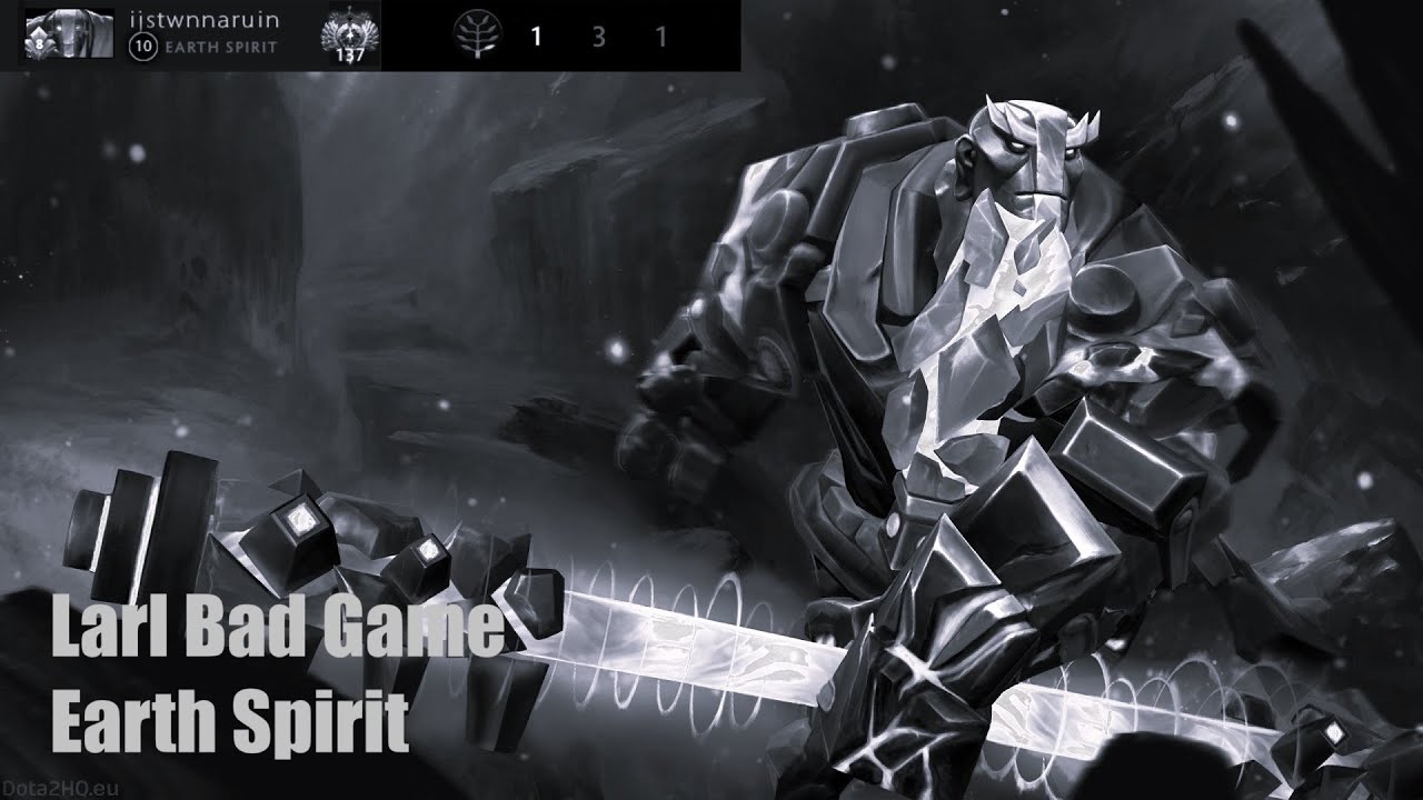 Larl Earth Spirit - Dota 2 Pro Dark Side [Larl Bad Game #9] 4K - YouTube