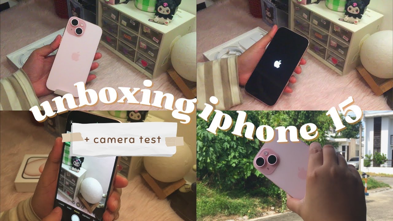 ♡︎ iPhone 15 (pink) aesthetic unboxing + camera test - YouTube