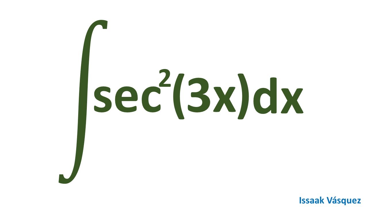 integral trigonométrica por sustitución, Ejercicio 6 secante al ...