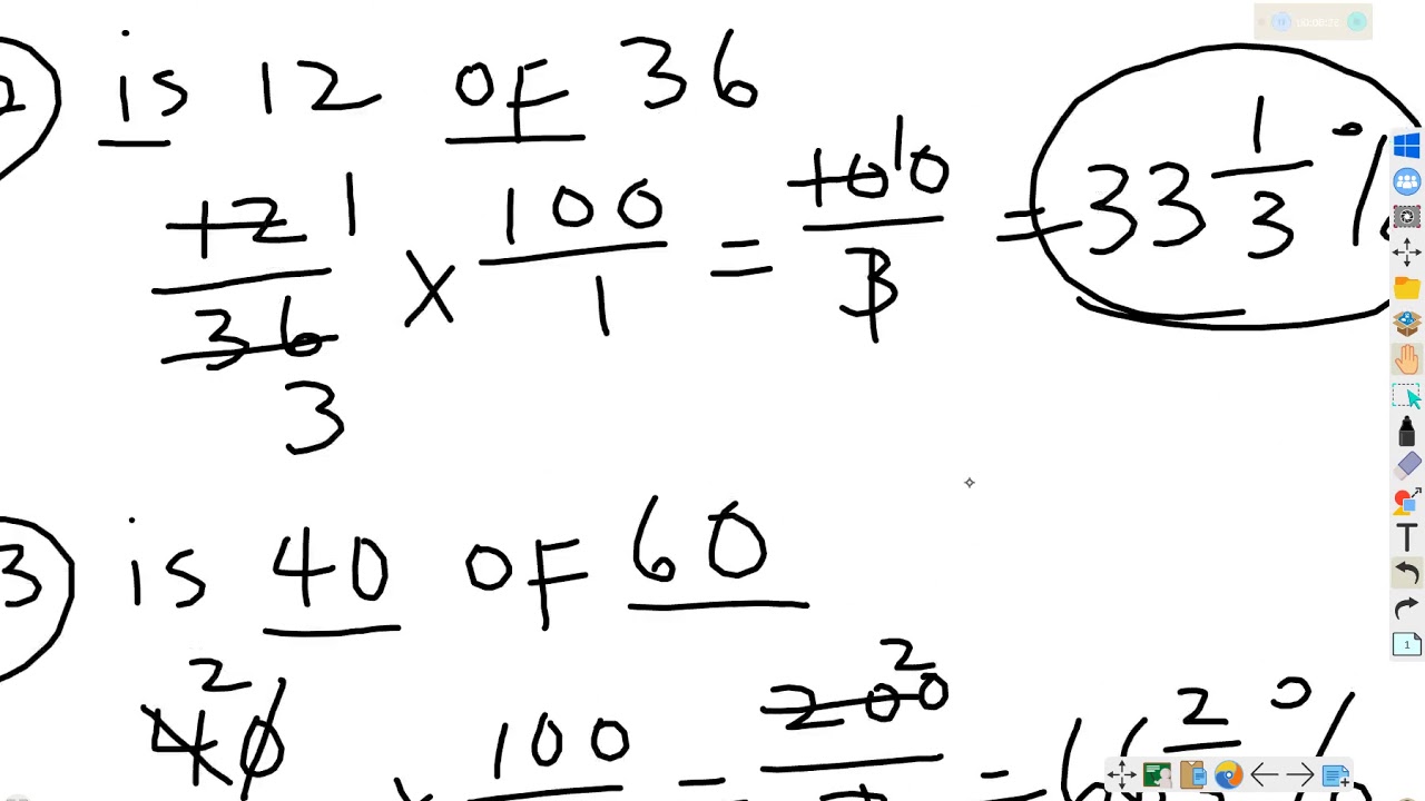 Percentages is and of and a percentage of a quantity - YouTube