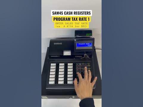 Program Tax Rate 1 | SAM4s ER-900 Series Cash Registers - YouTube