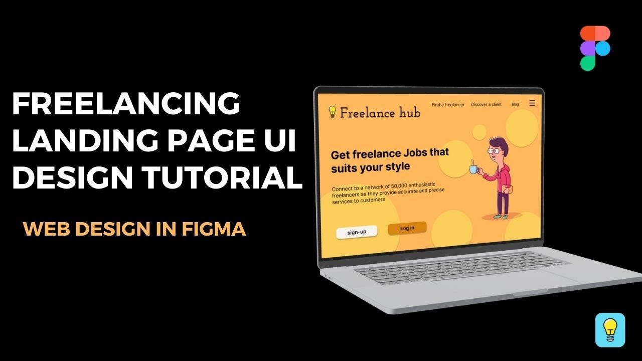 Freelancing landing page UI design tutorial#ui #figma #2023 - YouTube
