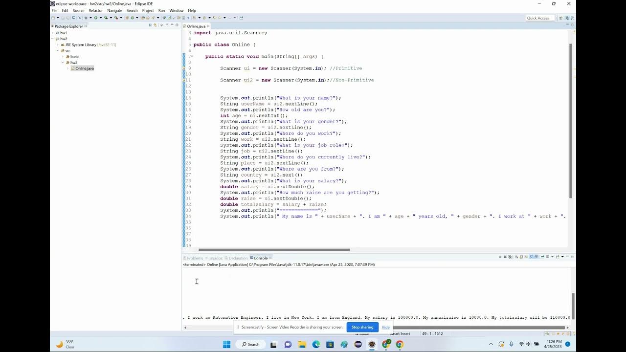 Java assignment 2 - YouTube