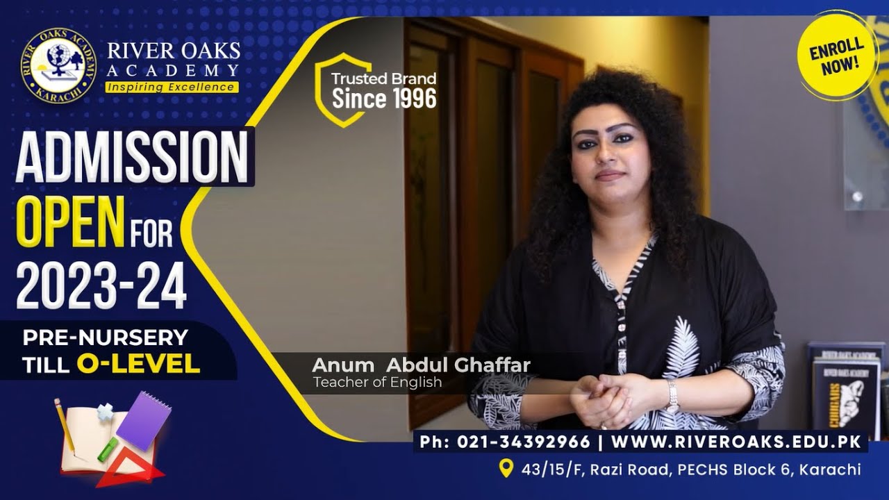 Teacher of English at 𝗥𝗶𝘃𝗲𝗿 𝗢𝗮𝗸𝘀 𝗦𝗰𝗵𝗼𝗼𝗹 Miss. Anum Abdul Ghaffar ...