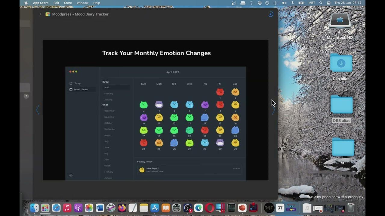 [MAC] Moodpress Mood Diary Tracker Health & Fitness from Mac App Store = Basic Overview - YouTube