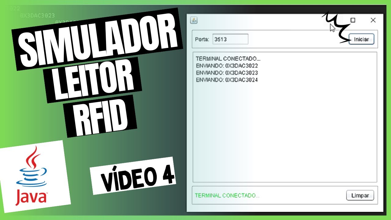 Simulador de Leitor RFID (Servidor Socket) em Java - Vídeo Prático 4 - YouTube