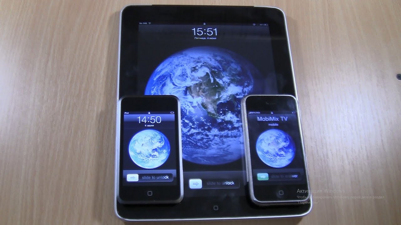 iPhone 2G & iPad 1& ipod touch 1 Incoming call at the Same Time - YouTube
