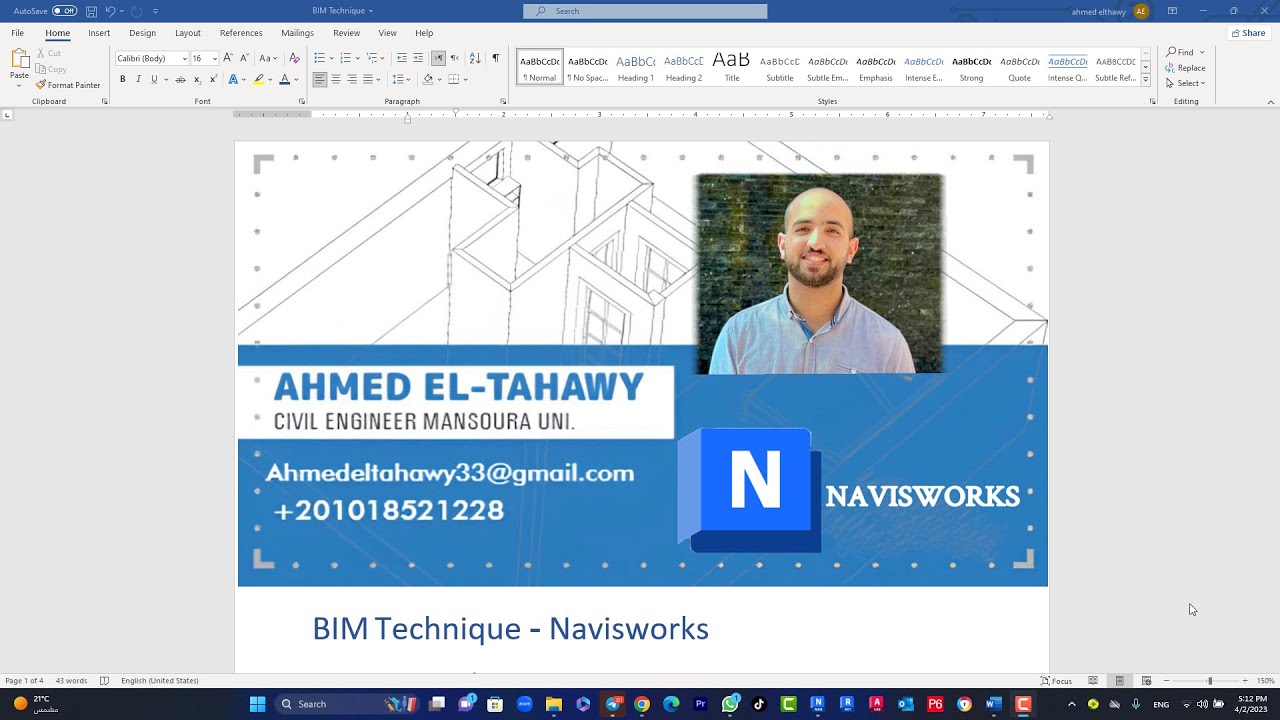 User interface for Navisworks 02 - YouTube