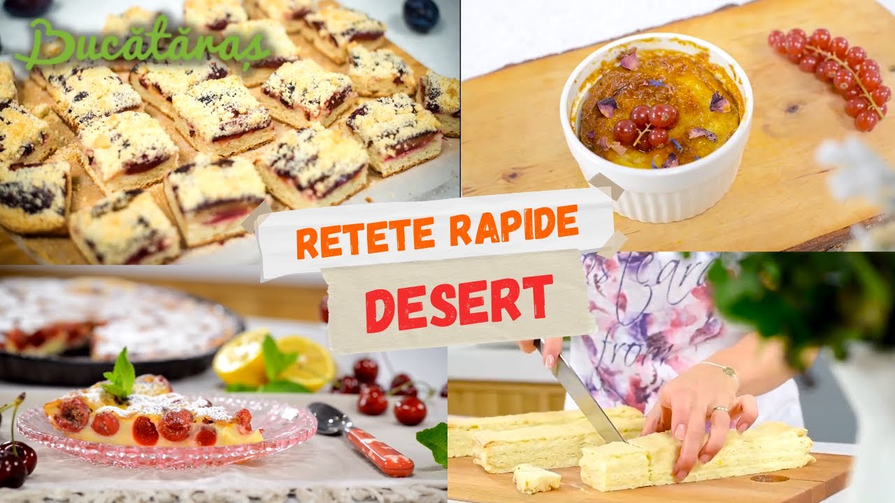 5 Rețete simple și rapide de deserturi🍰 | Bucataras - YouTube