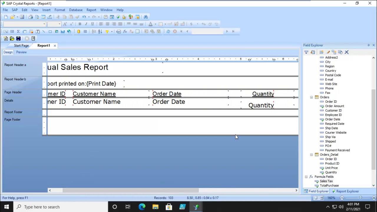 Using Crystal Reports 2020 - Using Advanced Formulas If Then Else in a Report - YouTube