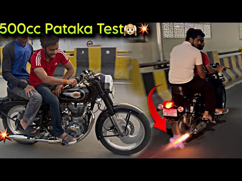 My 500cc Bullet Pataka Test 🙉💥- Bullet Pataka Reaction 👀😱- Standard 500cc/ 350 