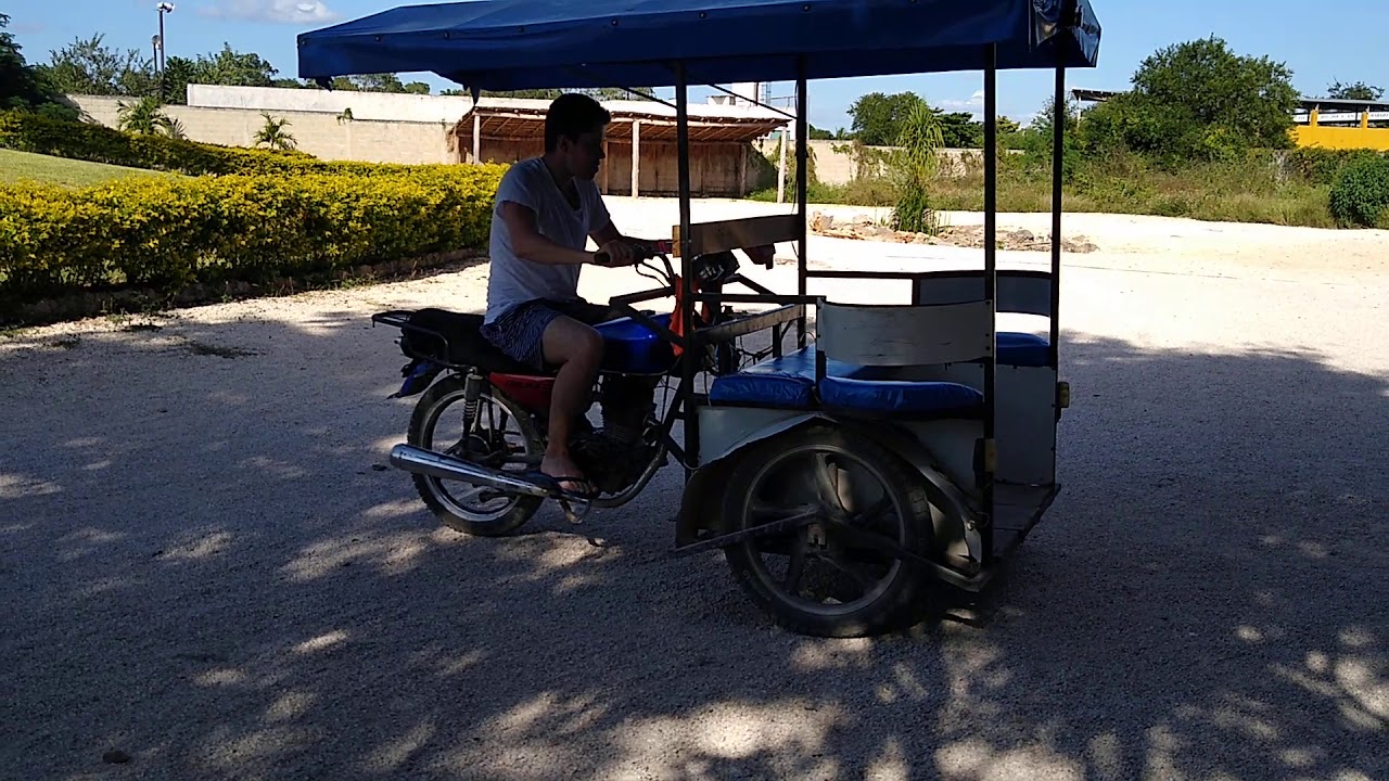 Haciendo de moto taxi en cenotes de Mérida Yucatán - YouTube