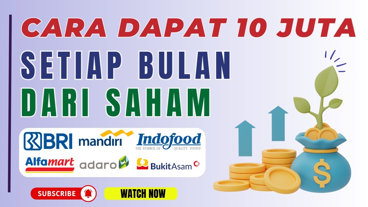 CARA DAPAT 10 JUTA SETIAP BULAN DARI SAHAM - YouTube