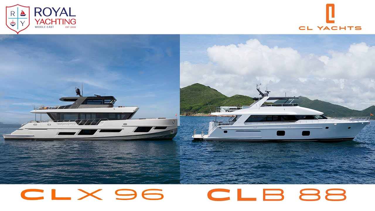 CL Yachts: CLX96 and CLB88 Motor Yacht - YouTube