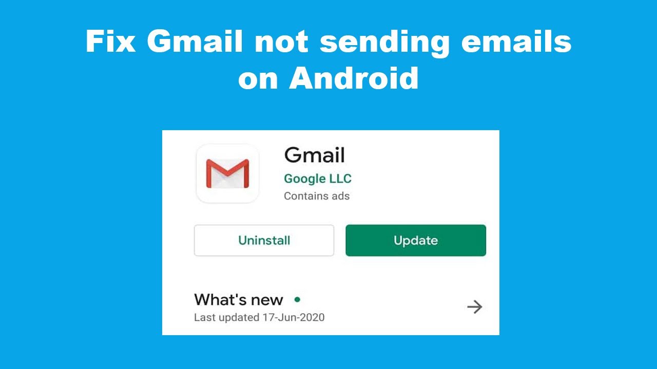 Fix Gmail not sending emails on Android - YouTube