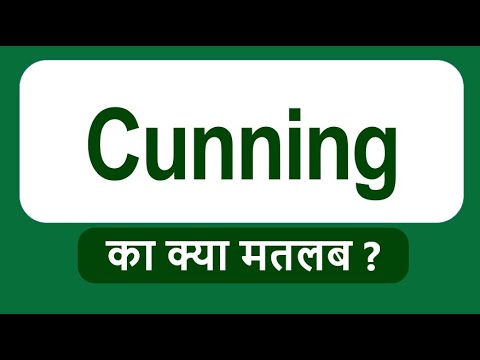 Meaning of Cunning? | Cunning ka kya Matlab hai? | Learn Lesson - YouTube