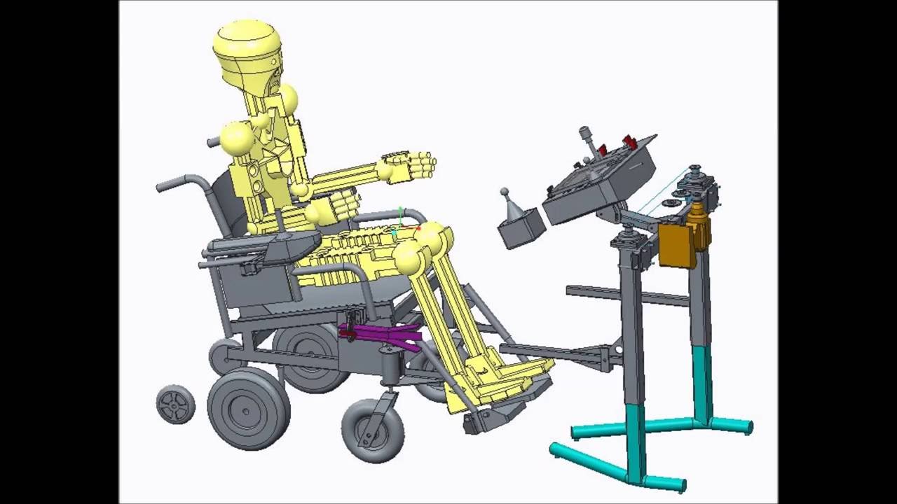 ATTC Control Panel Mounting to Wheelchair with Integrated Stand - YouTube