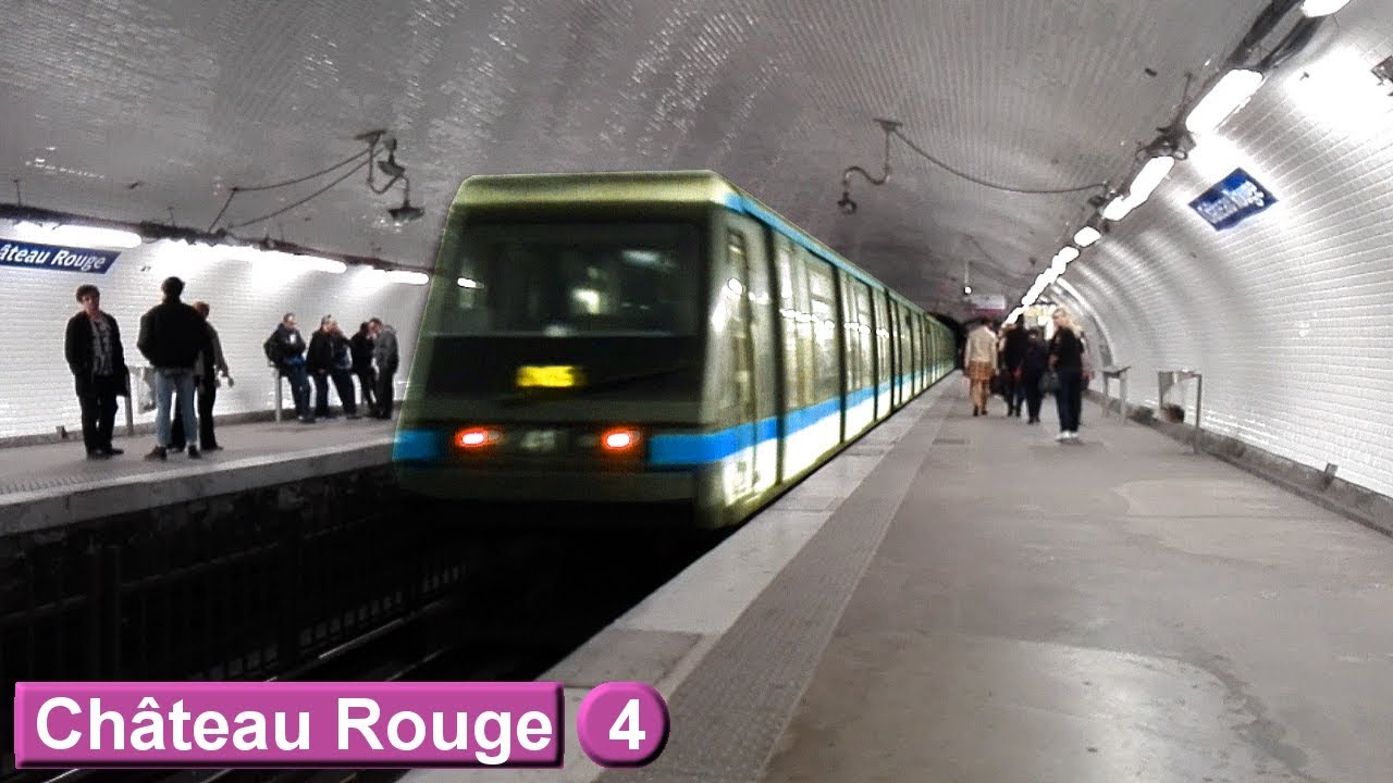 Château Rouge | Line 4 : Paris métro ( RATP MP89 ) - YouTube