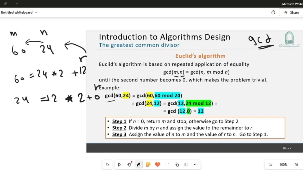 Euclid's Algorithm -Chapter 1- Part 2 - YouTube