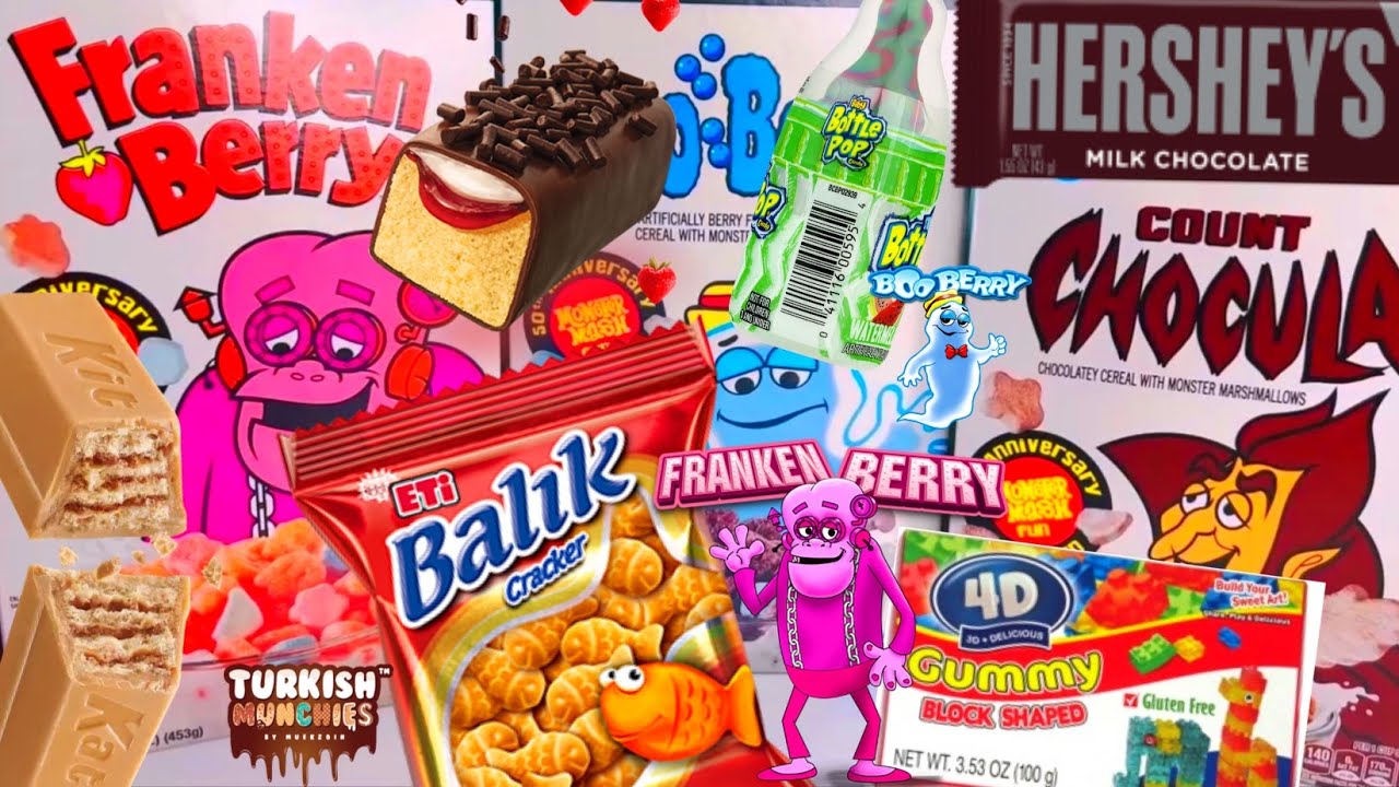 New 101 Snack Opening Yummy Chocolate Crackers Chips Cereal Cookies ...