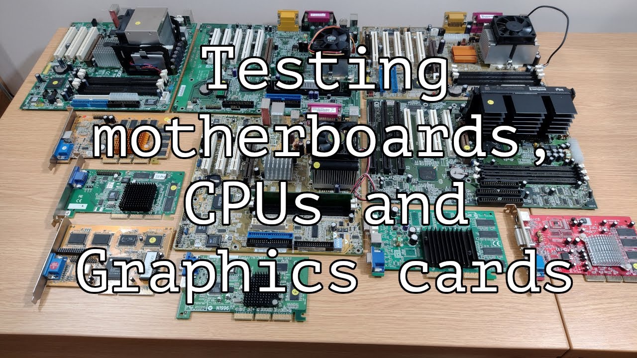 Testing a load of socket 462 and slot 1 motherboards CPUs and graphics ...