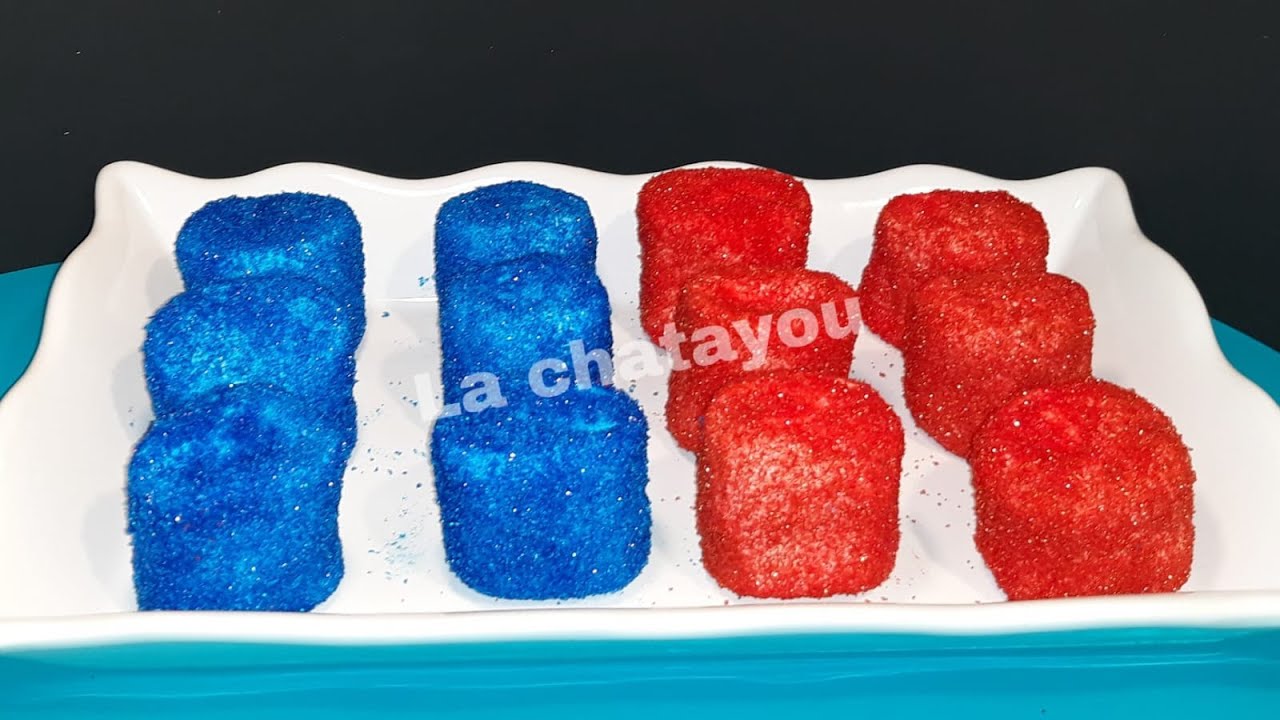 Como Escarchar Bombones De color Azul y Rojo - YouTube