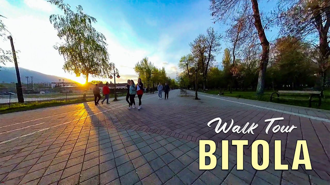 Spring WALK TOUR around Park in BITOLA, Macedonia (2023)【4K】| Прошетка ...