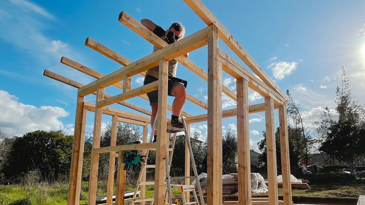 Building a Kitchen and Solar Shed - Part 1: Framing - Off Grid Living ...