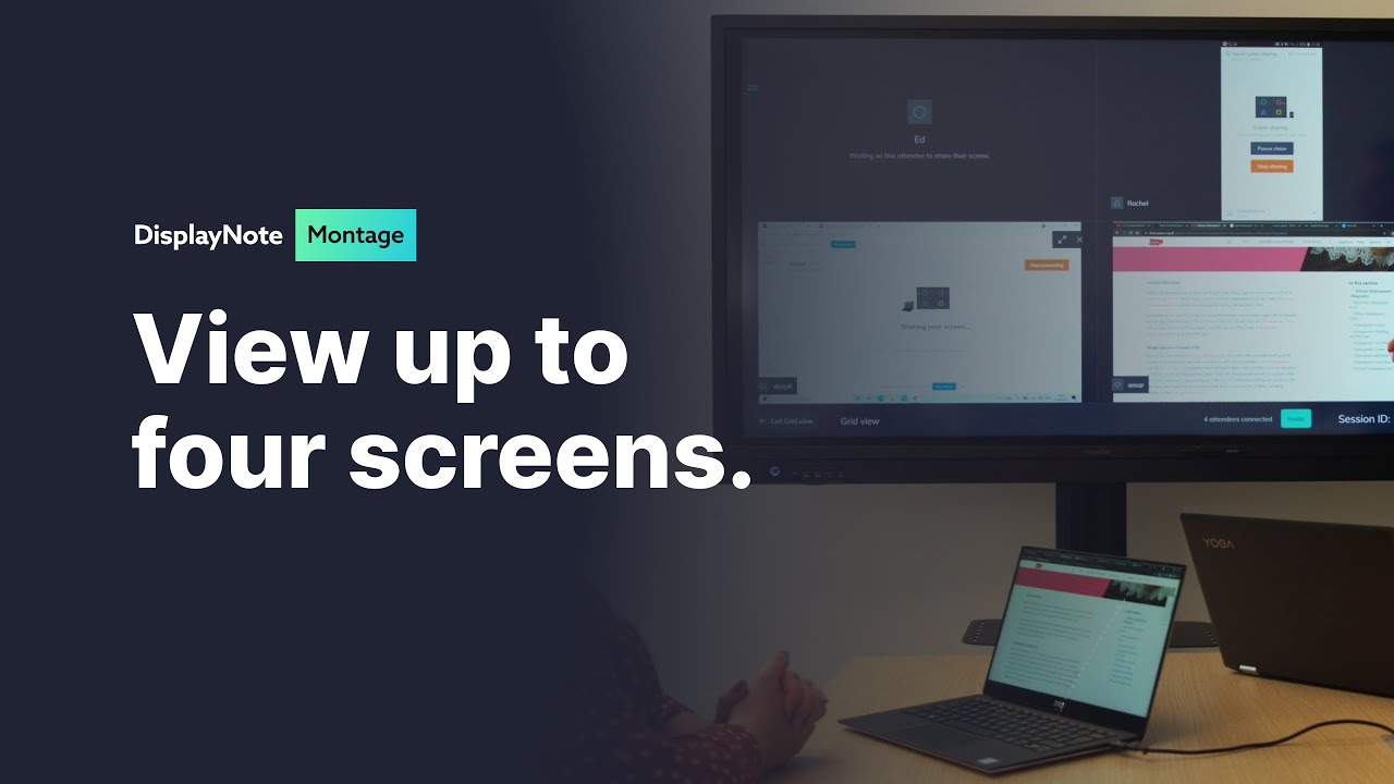 Viewing up to four streams using grid view - DisplayNote Montage - YouTube