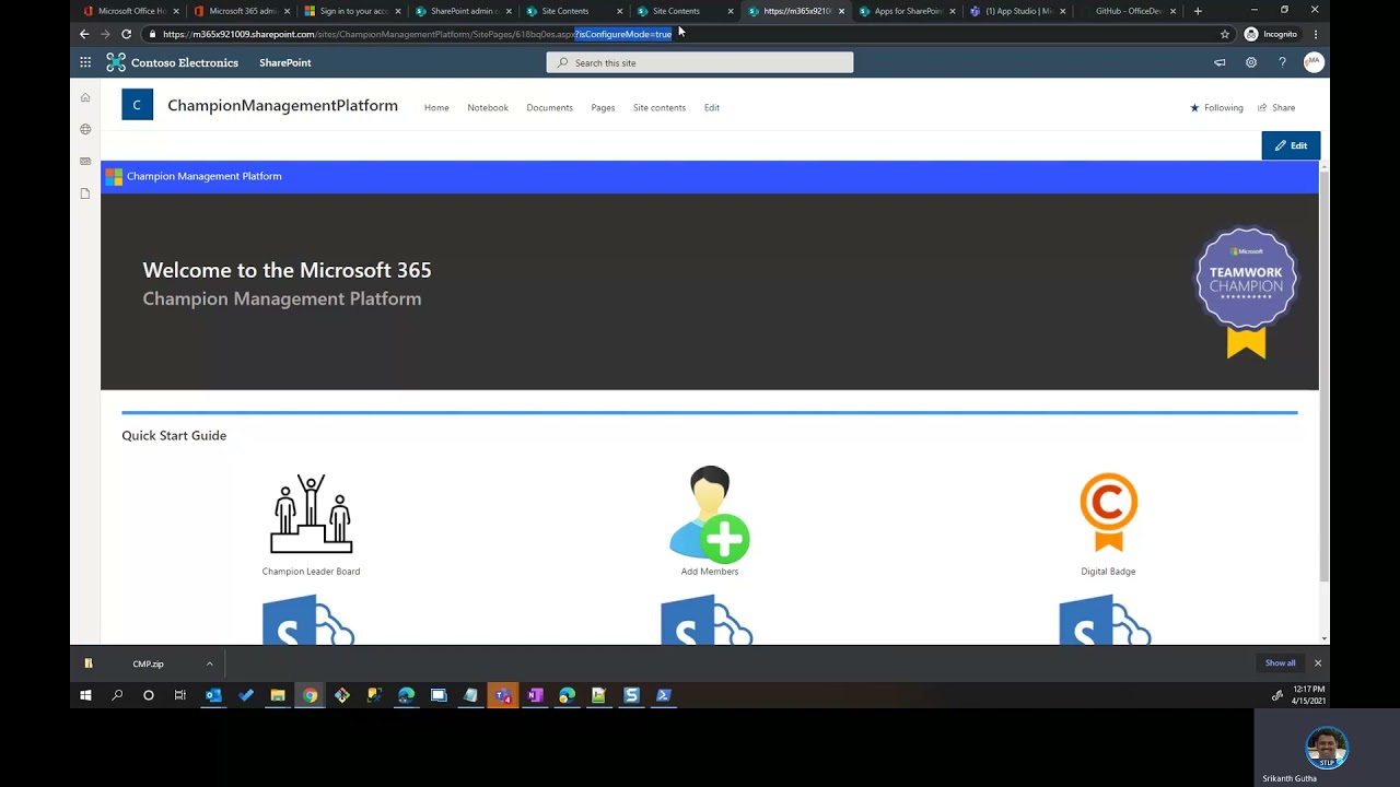 Deploy Champion Management Platform as Teams Personal App - YouTube