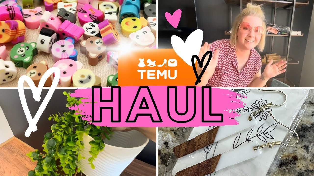 TEMU haul! Home decor, jewelry, sun glasses, beads, tattoos, clothes ...
