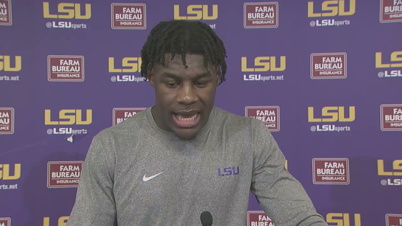 LSU LB Damone Clark: 'Proud of the way the defense played today.' - YouTube