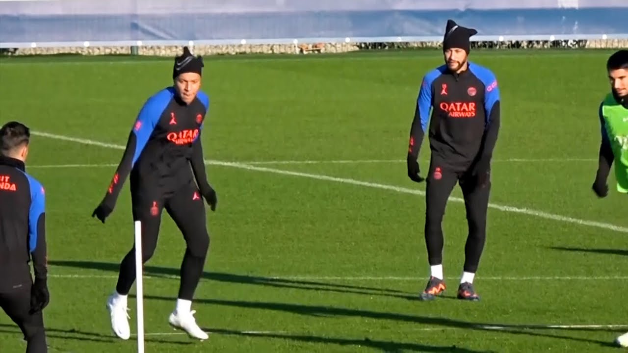 Kylian Mbappe and Neymar BACK in PSG training as French giants get set ...