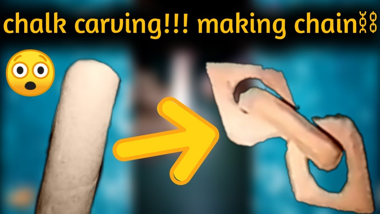 Amazing!!chalk carving art/making chain in a small chalk... - YouTube