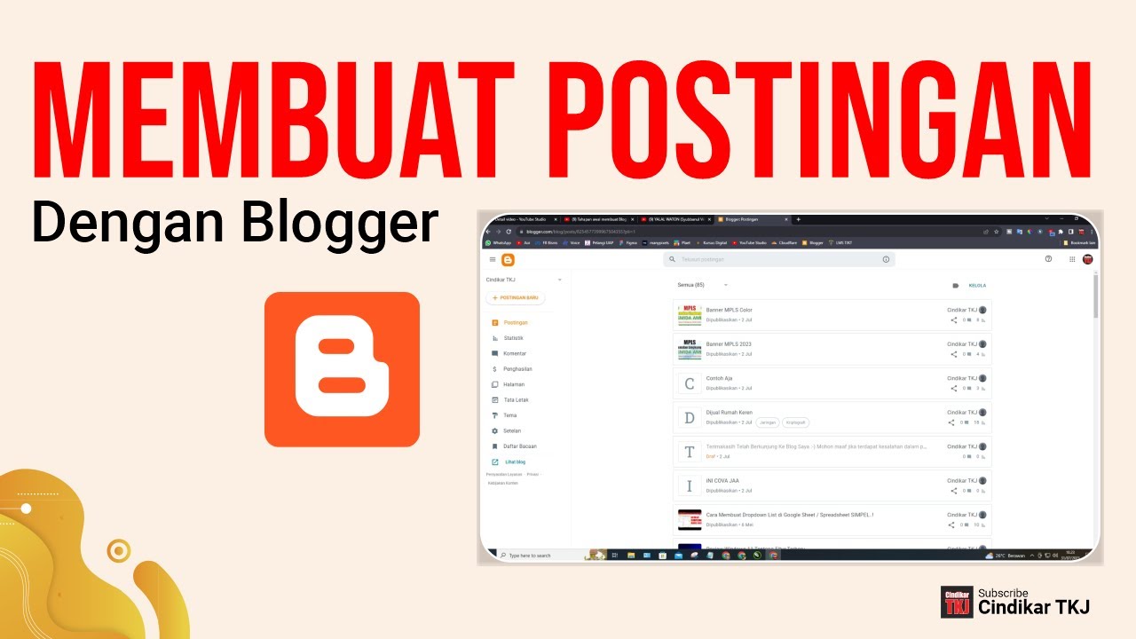 Cara Membuat Postingan di Blog|| Membuat Website Profesional dengan ...