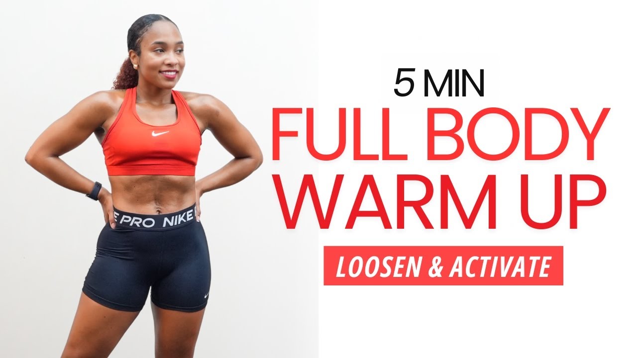 5 Min Warm Up Exercises Before Workout | Boost Energy & Loosen ...