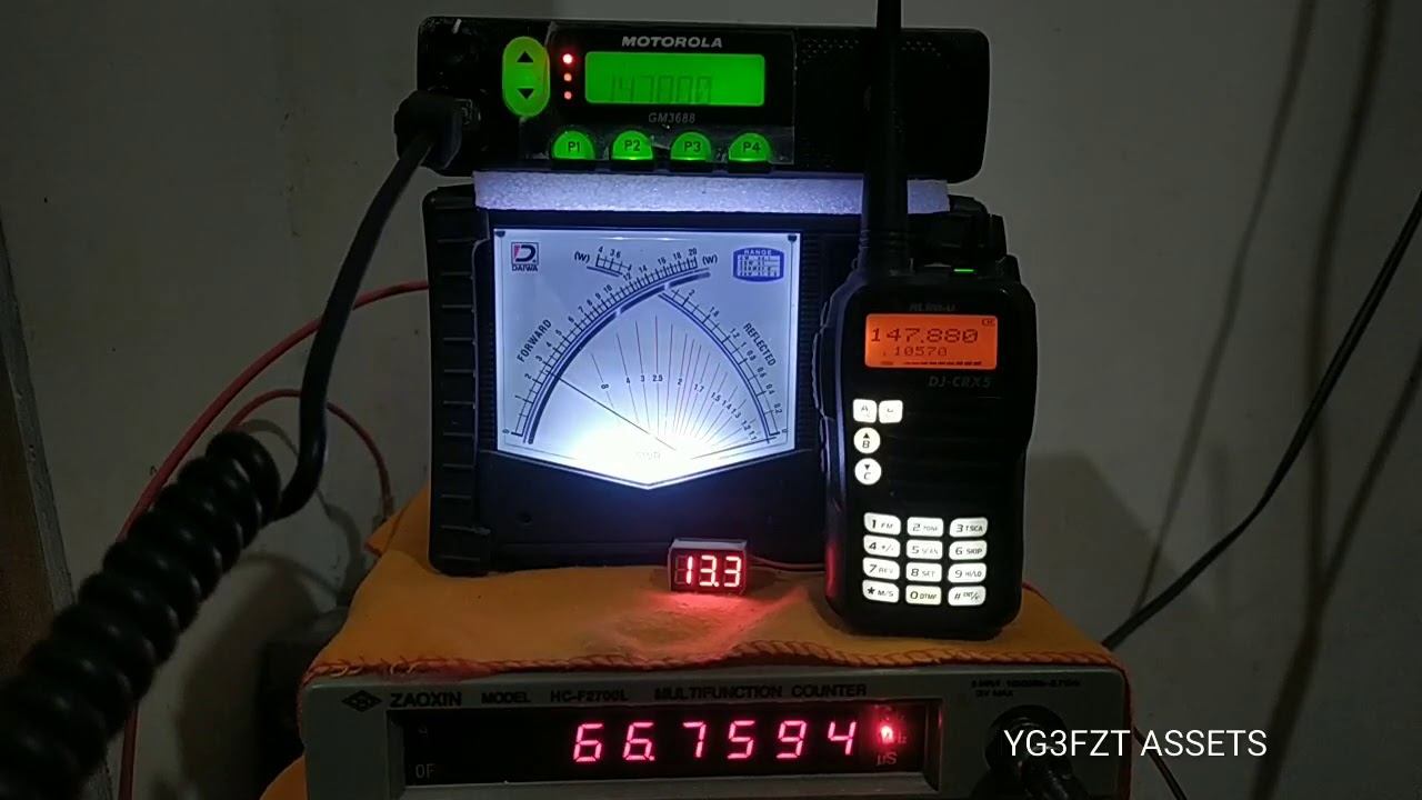 MOTOROLA GM3688 VHF VERSI 1-28 WATT - YouTube