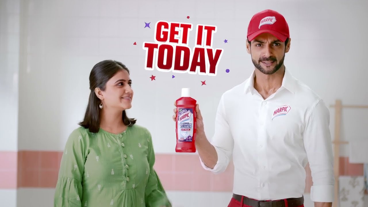 New Thicker & Fresher Harpic Bathroom Cleaner | Hindi | 15 sec - YouTube
