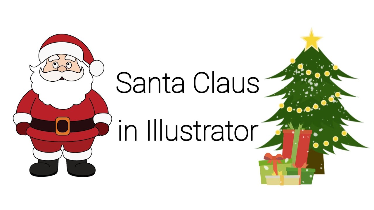 Drawing Santa Claus in Adobe Illustrator | Christmas Illustration ...