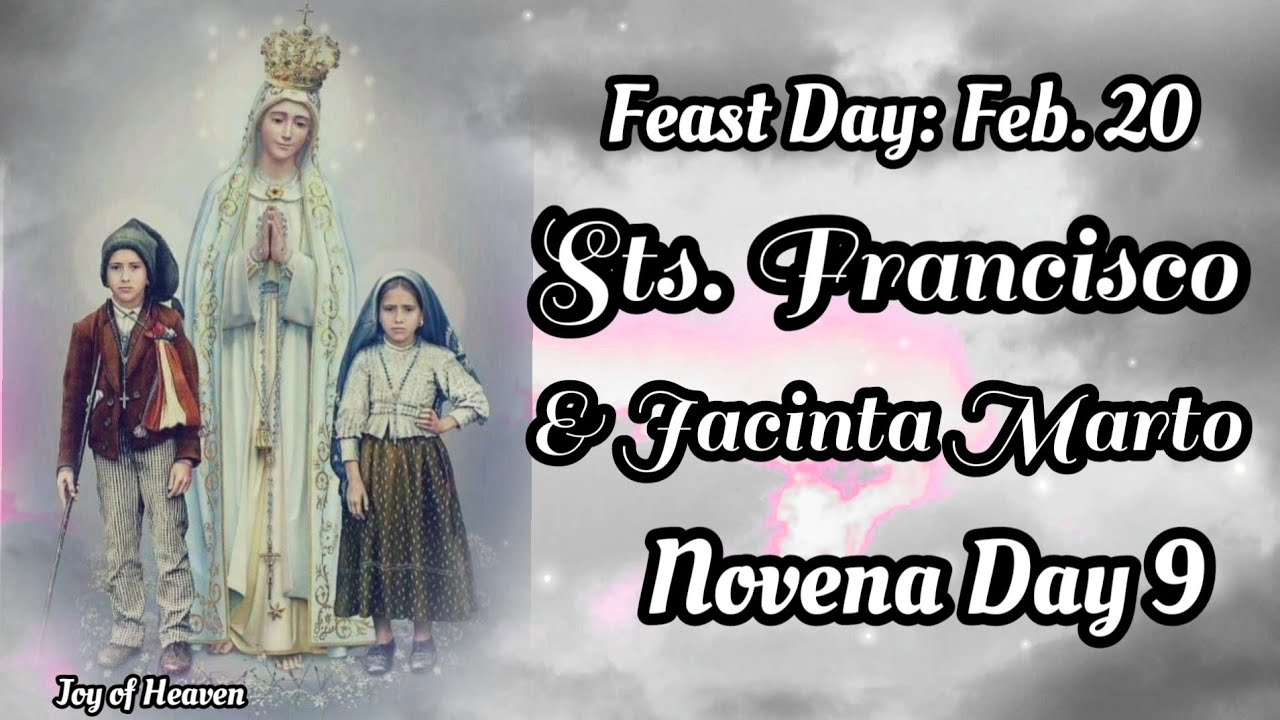 STS. FRANCISCO AND JACINTA MARTO Novena With Litany Day 9 / Patron ...