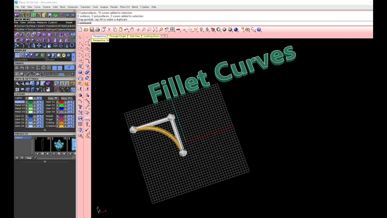 Fillet Curves, Useful Command. - YouTube