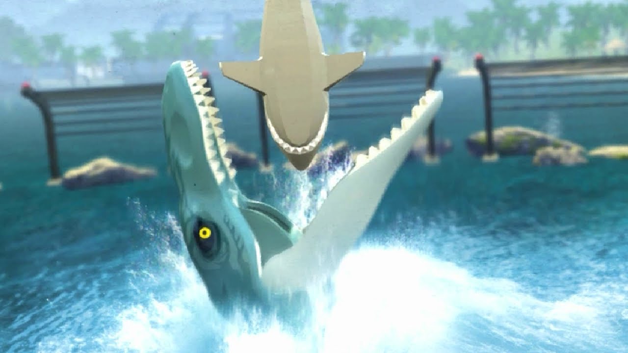Jurassic World Mosasaurus Arena + Custom Mosasaurus - LEGO Jurassic ...