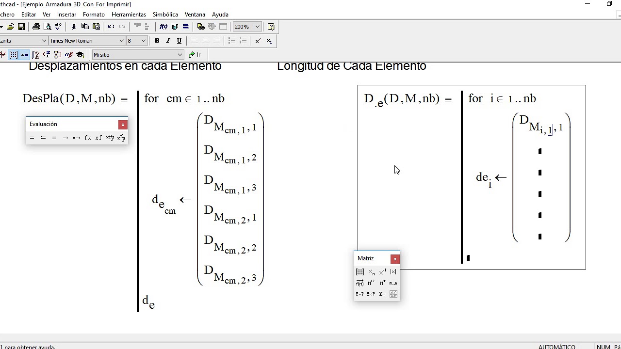 direct stiffness method mathcad - YouTube