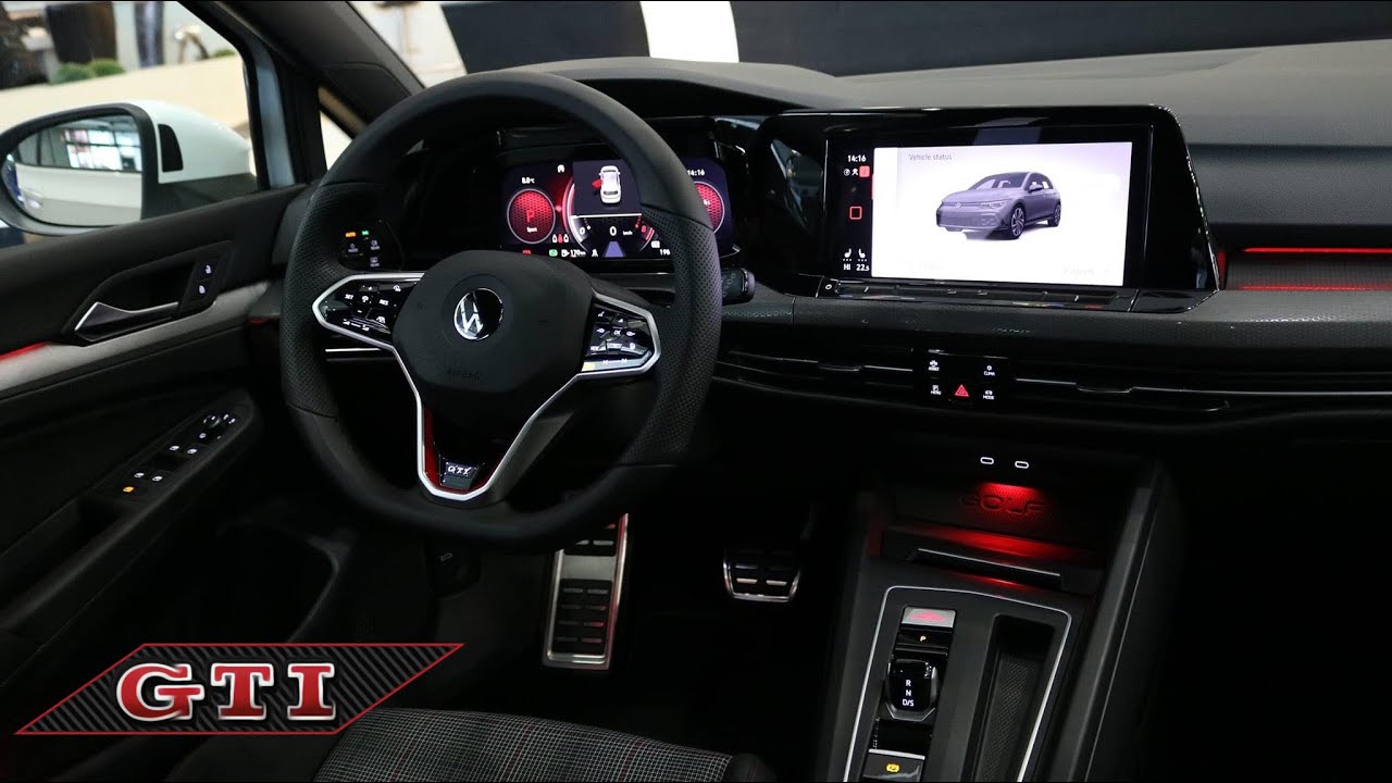 2021 Volkswagen Golf GTI 2.0 245hp Interior Review - YouTube