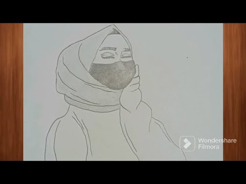 How to draw | hijab girl drawing | easy drawing | Ibrahim art - YouTube